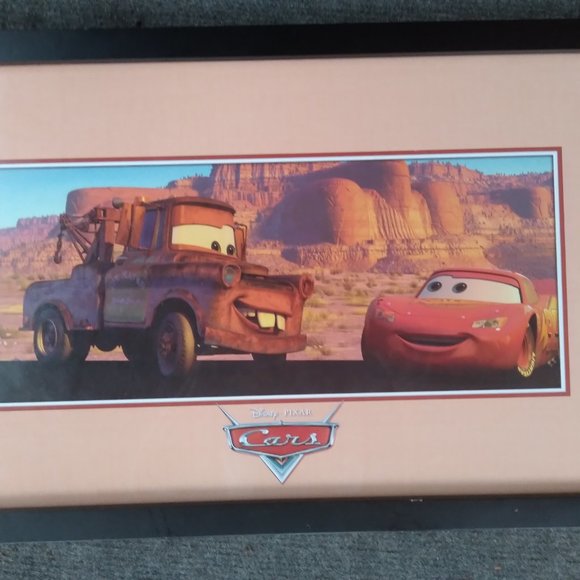 Cars | Art | Movie Disney Cars Wood Framed Picture 2x19 | Poshmark
